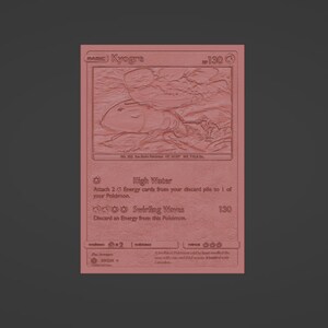 Kyogre - 3D / 4D Card - Custom 3D Printing File - Pokemon - Etsy