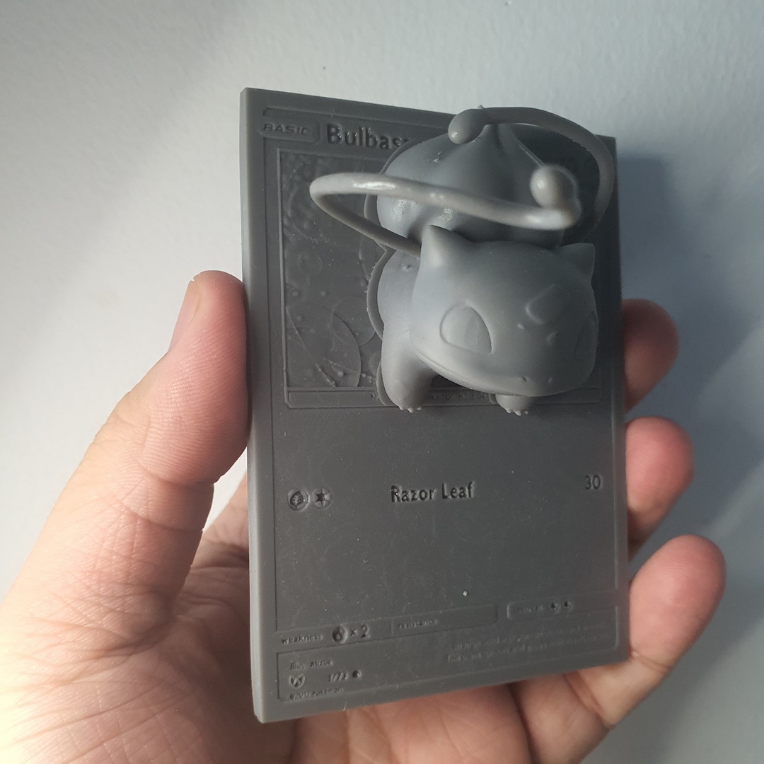 Bulbasaur 3D / 4D Card Custom 3D Printing File Pokemon - Etsy