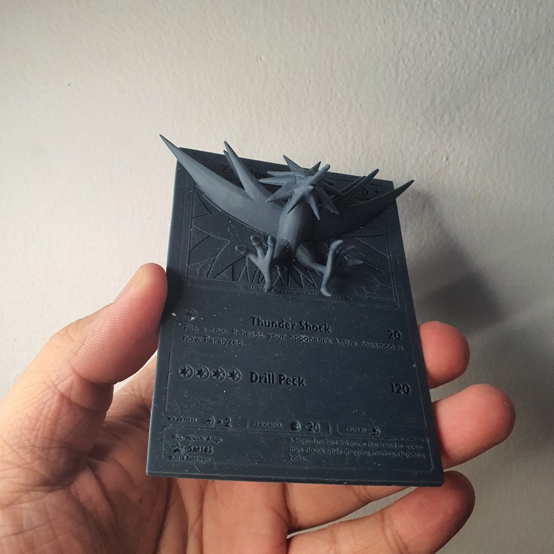 Zapdos - 3D / 4D Card - Custom 3D Printing File - Pokemon - Etsy