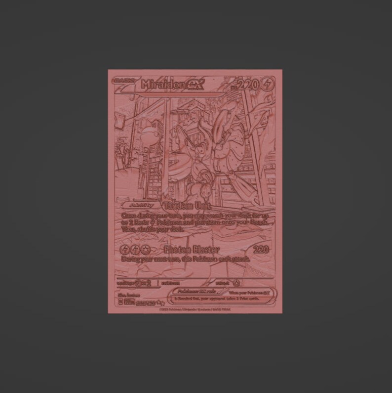 Miraidon - 3D / 4D Card - Custom 3D Printing File - Pokemon - Etsy