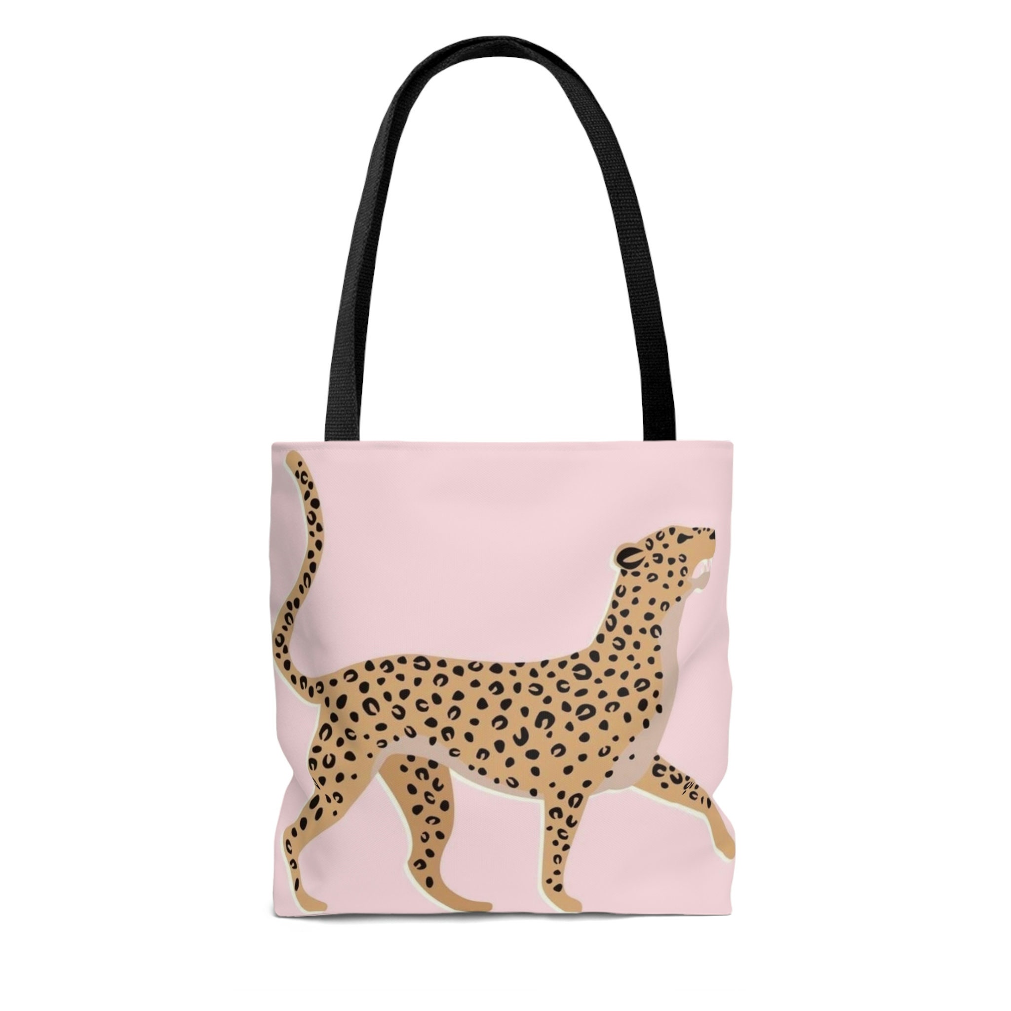 AOP Tote Bag Pink Animal Leopard Print - Etsy