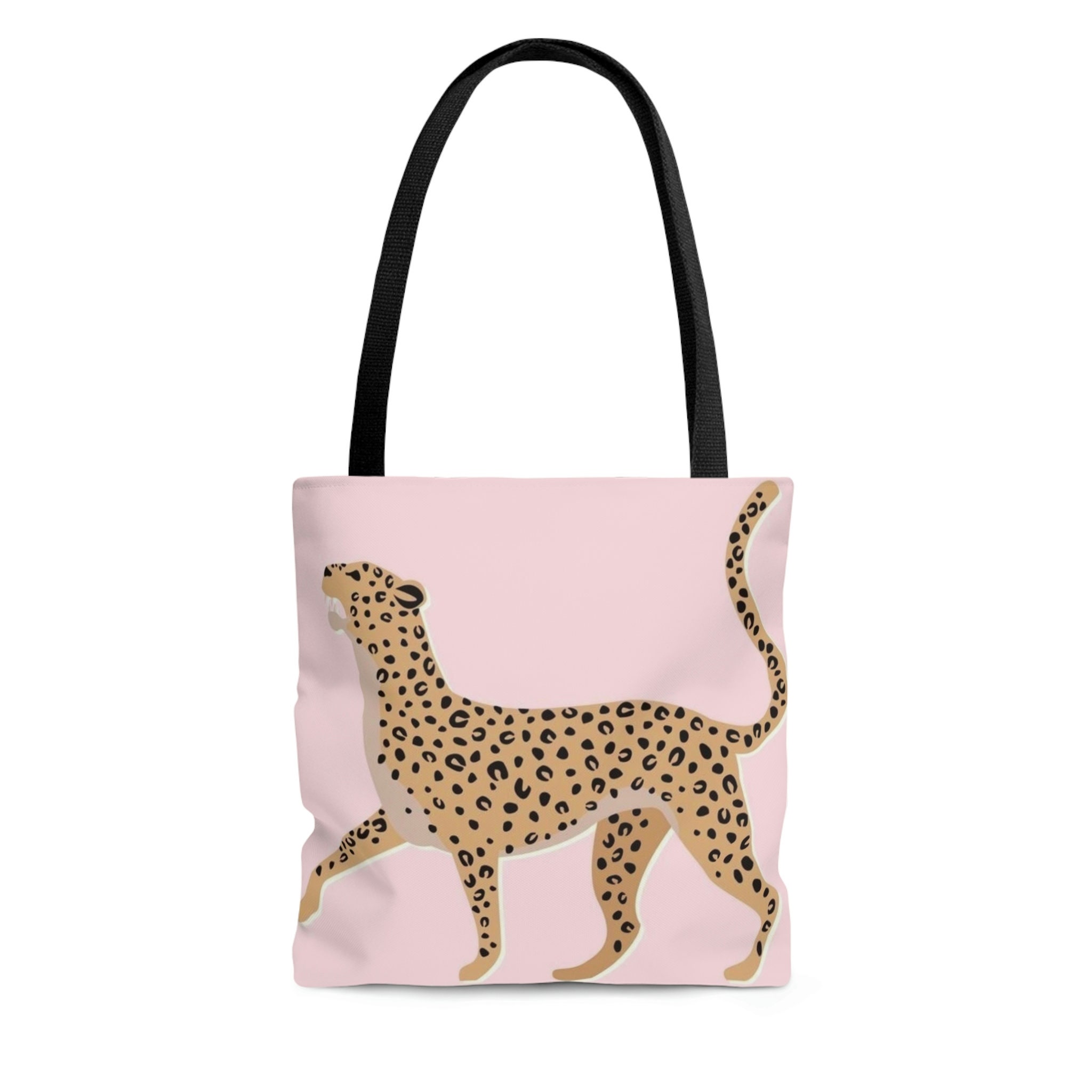 AOP Tote Bag Pink Animal Leopard Print - Etsy