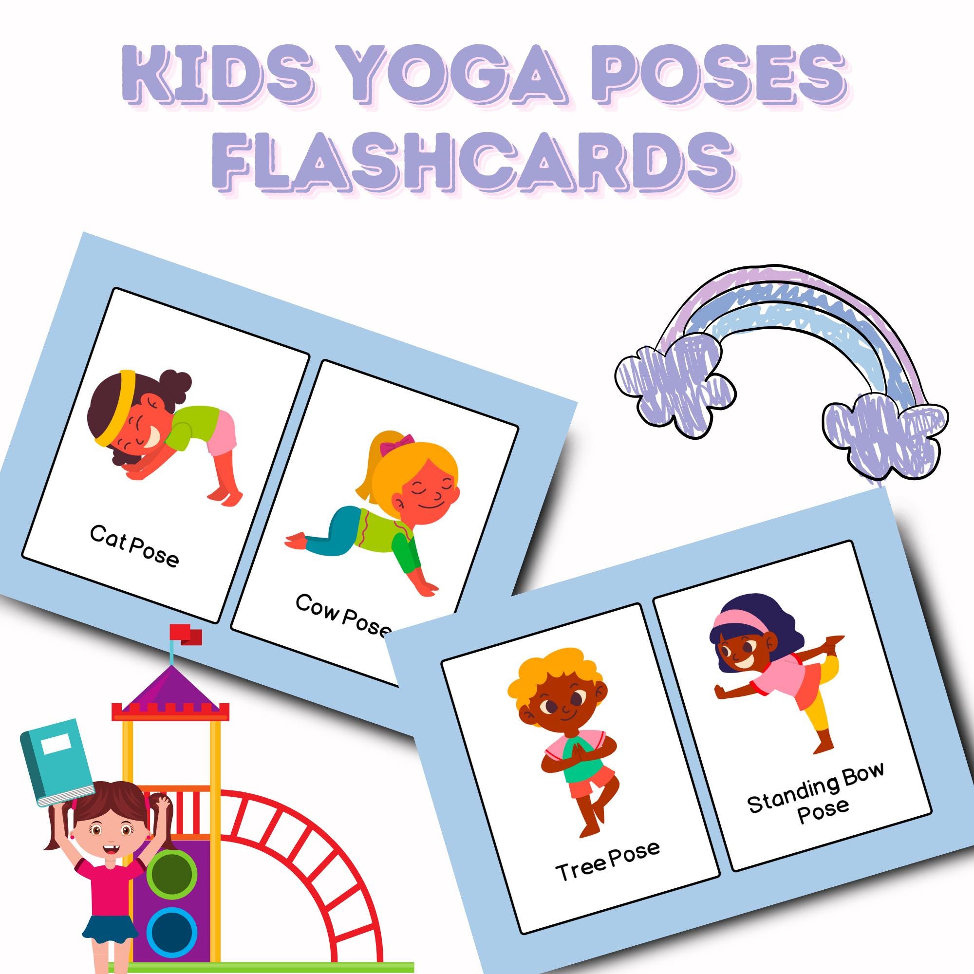 Kids Yoga Cards | Yoga Flashcards | Calm Down Activity | Kids Movement ...
