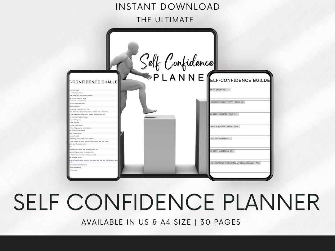 Self Confidence Planner | Personal Growth Journal | Motivational Agenda ...
