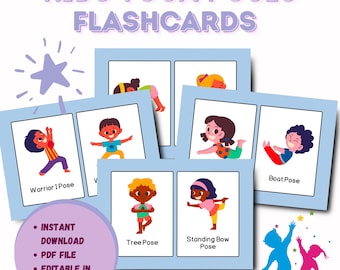 Kids Yoga Cards | Yoga Flashcards | Calm Down Activity | Kids Movement ...