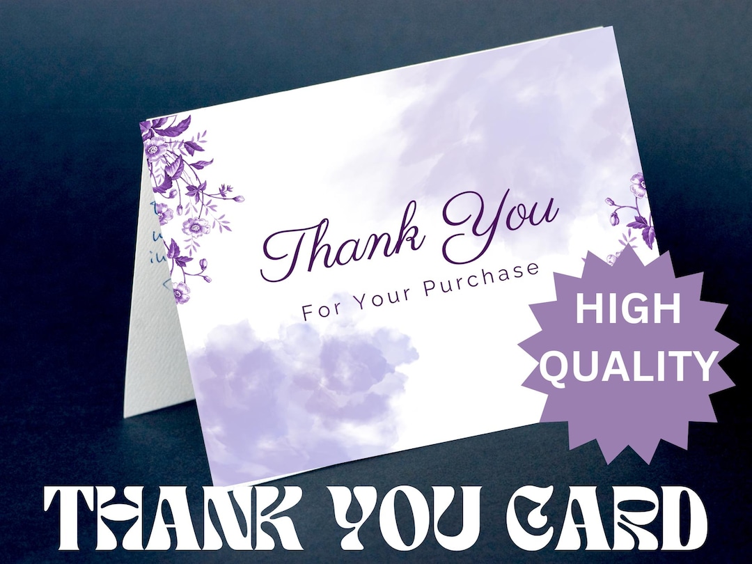 Thank You Floral Card - Printable Instant Download | Editable Floral ...