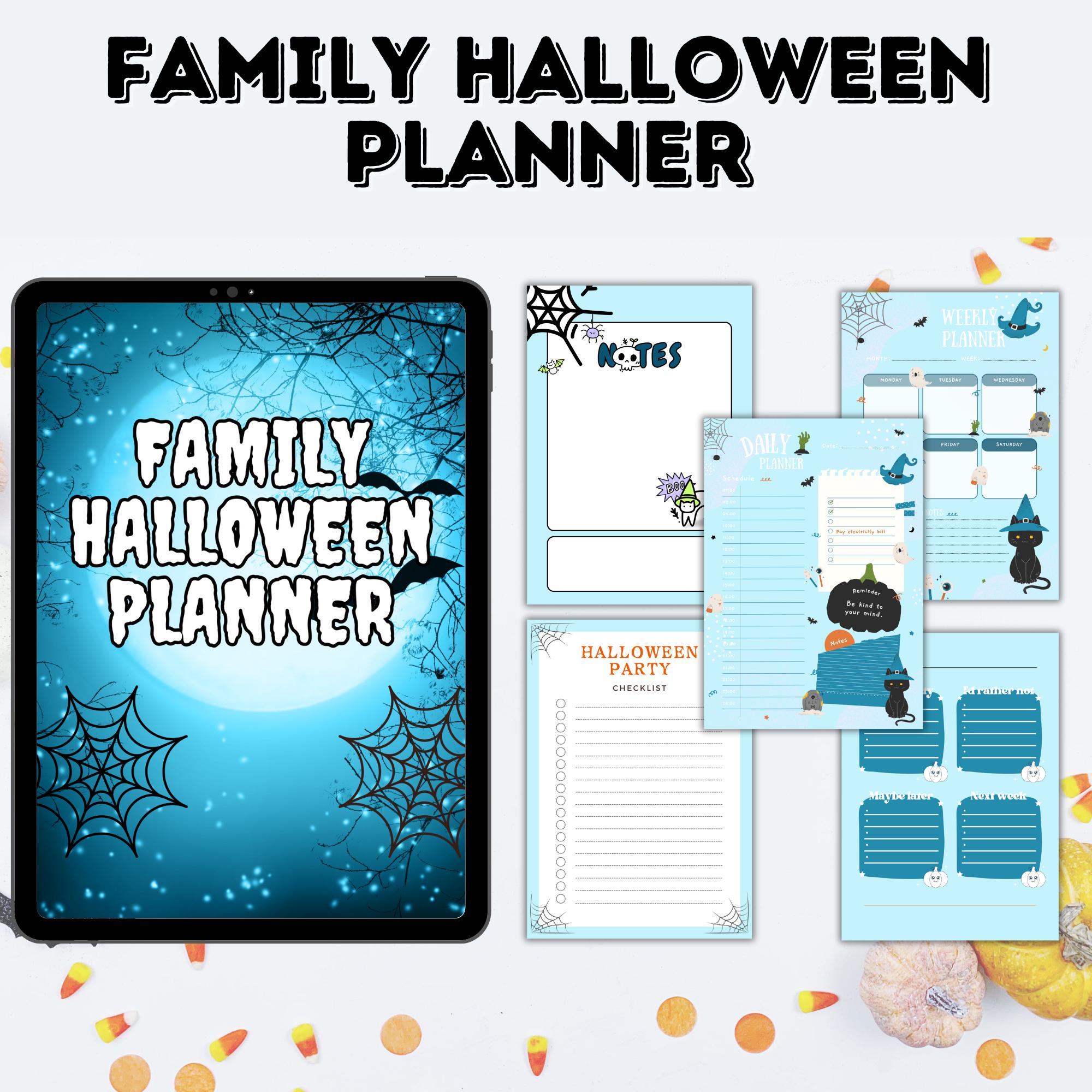 Halloween Daily Planner - Printable & Digital PDF | Spooky Cute Planner ...