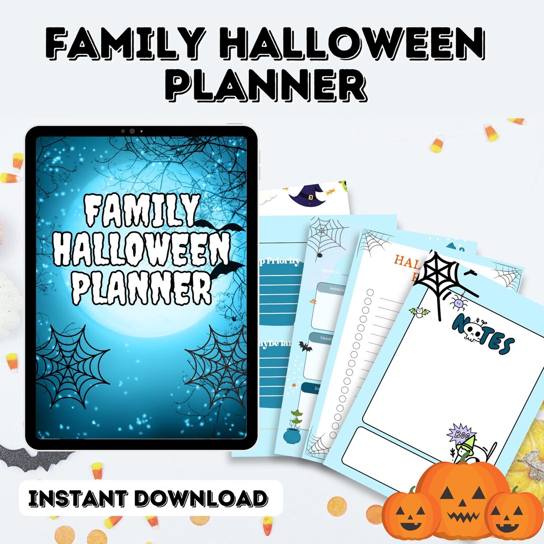 Halloween Daily Planner - Printable & Digital PDF | Spooky Cute Planner ...