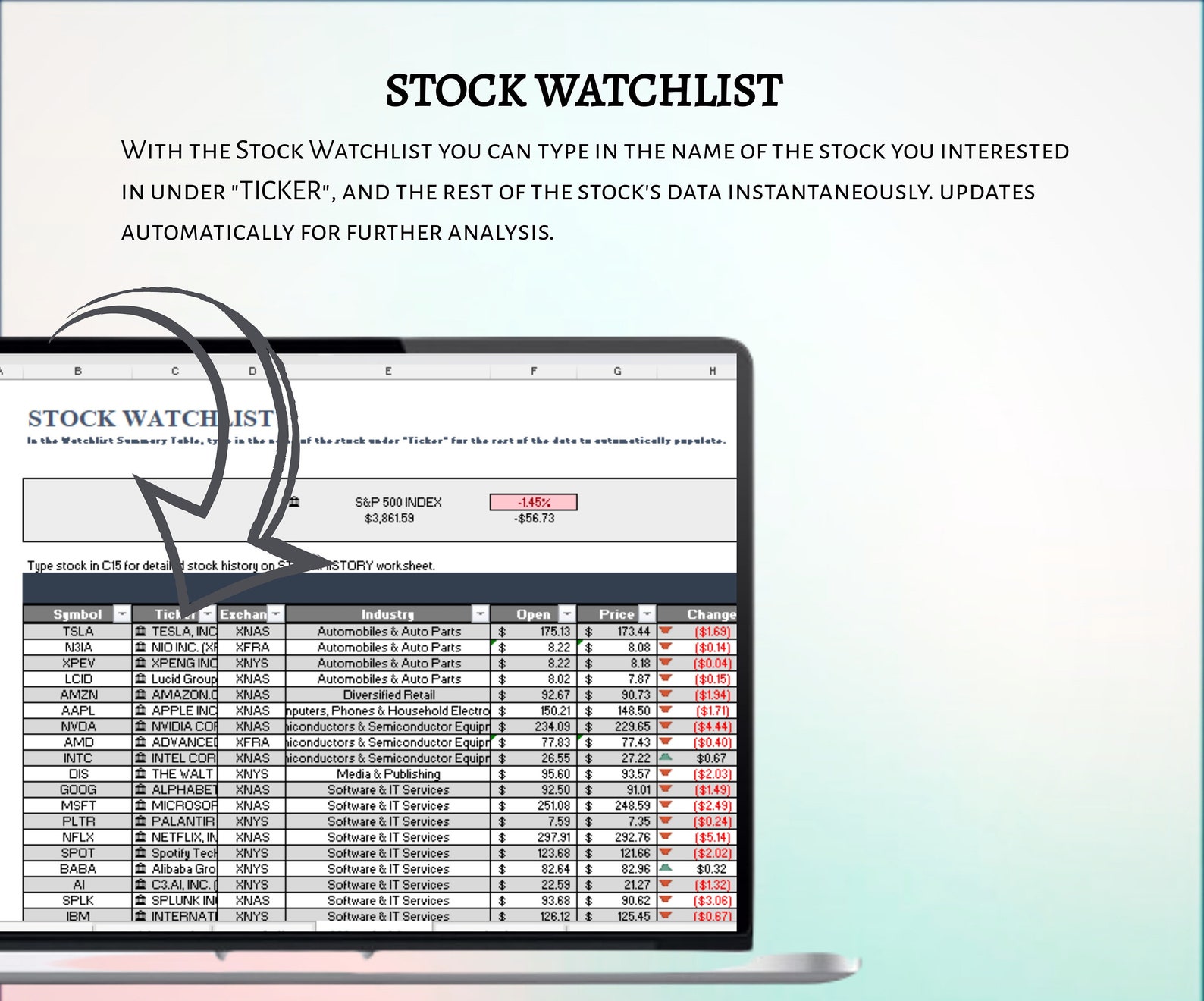 Investment Portfolio/analysis Excel Spreadsheet (stocks, Etfs, Mutual ...