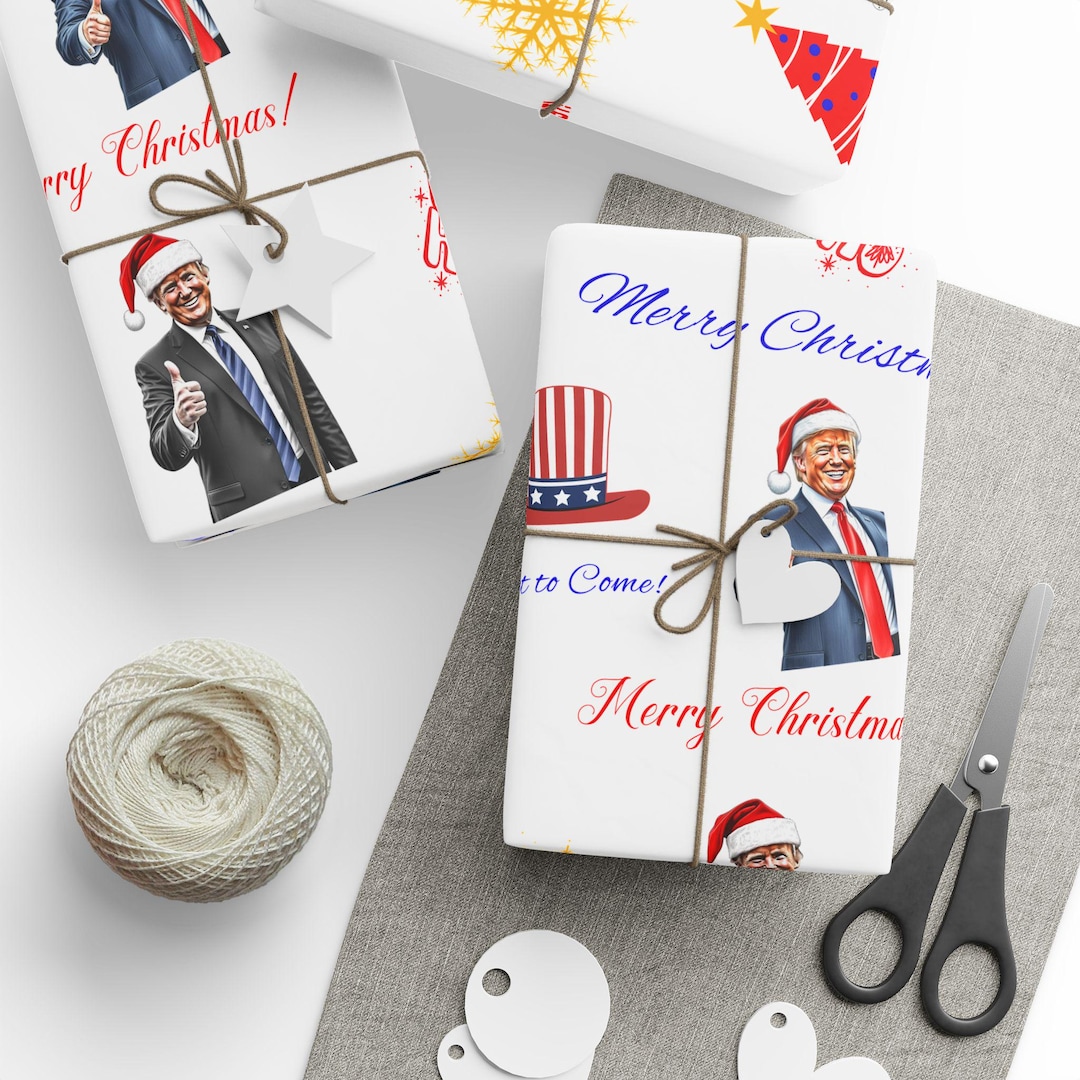 MAGA Themed Gift Wrap: Patriotic Trump Christmas Paper - Etsy