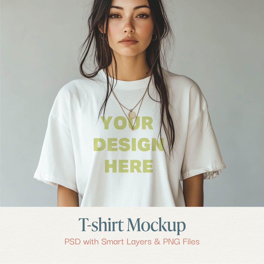 Realistic T-shirt Mockup | Oversized Tee Mockup | Bella Canvas 3001 ...