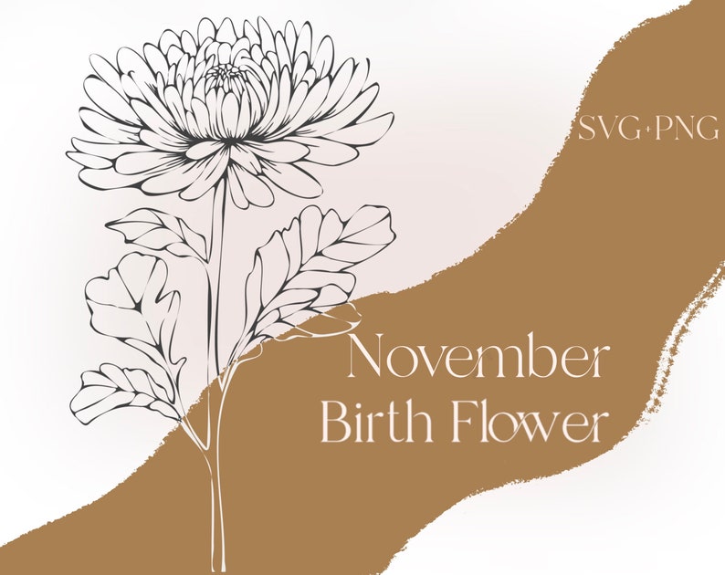 November Birth Flower SVG, Birth Flower Tattoo, Bouquet SVG - Etsy