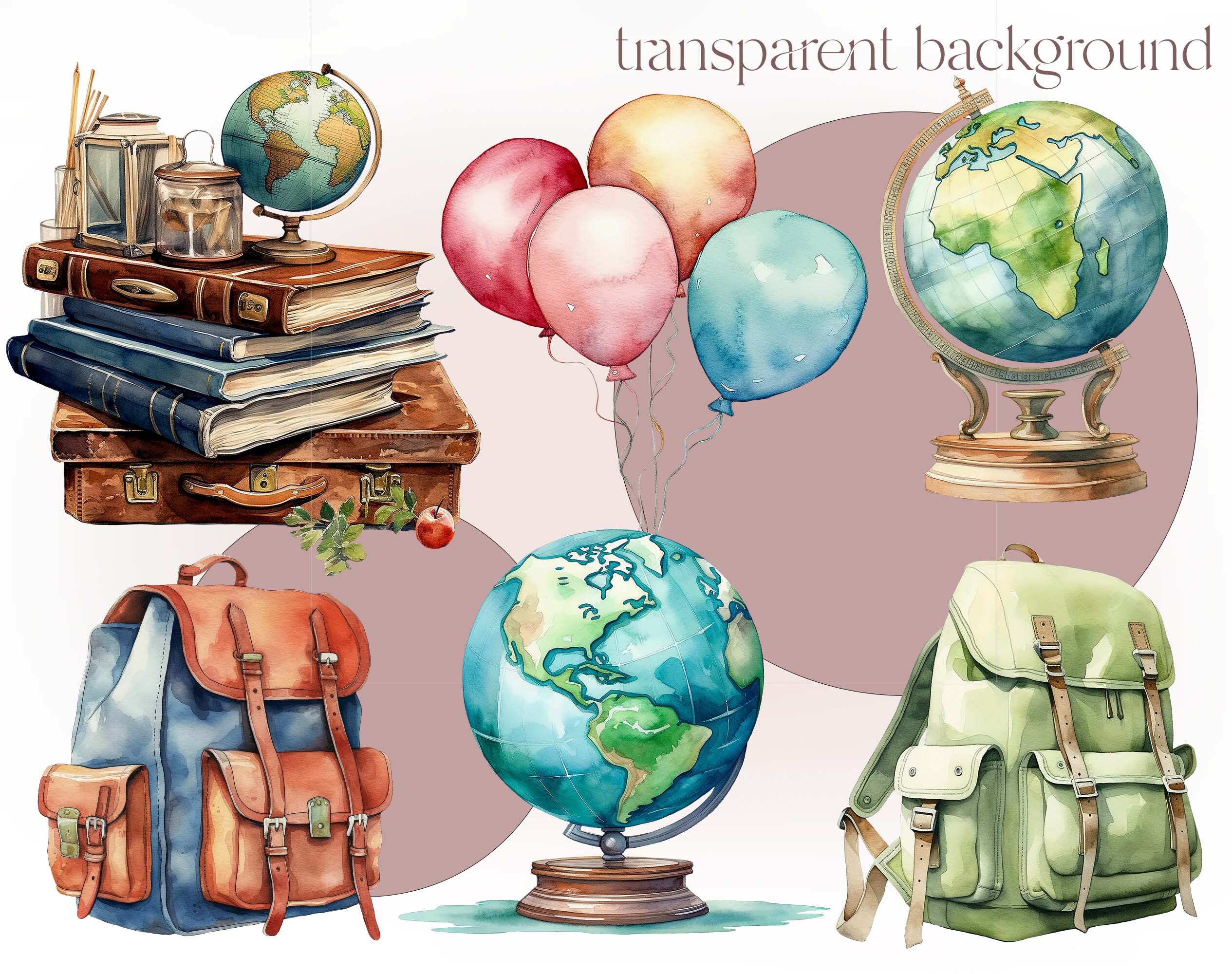 Back to School Clipart Retro Education PNG 1st Day of School - Etsy