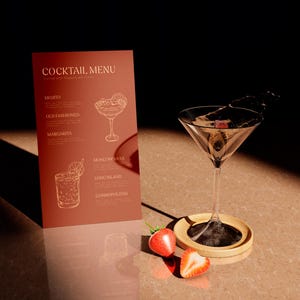 Sophisticated Line Art Cocktails – 18 Unique Cocktail Designs for Menus ...