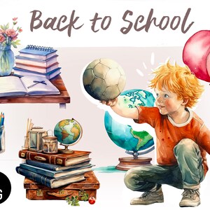 Back to School Clipart Retro Education PNG 1st Day of School PNG ...