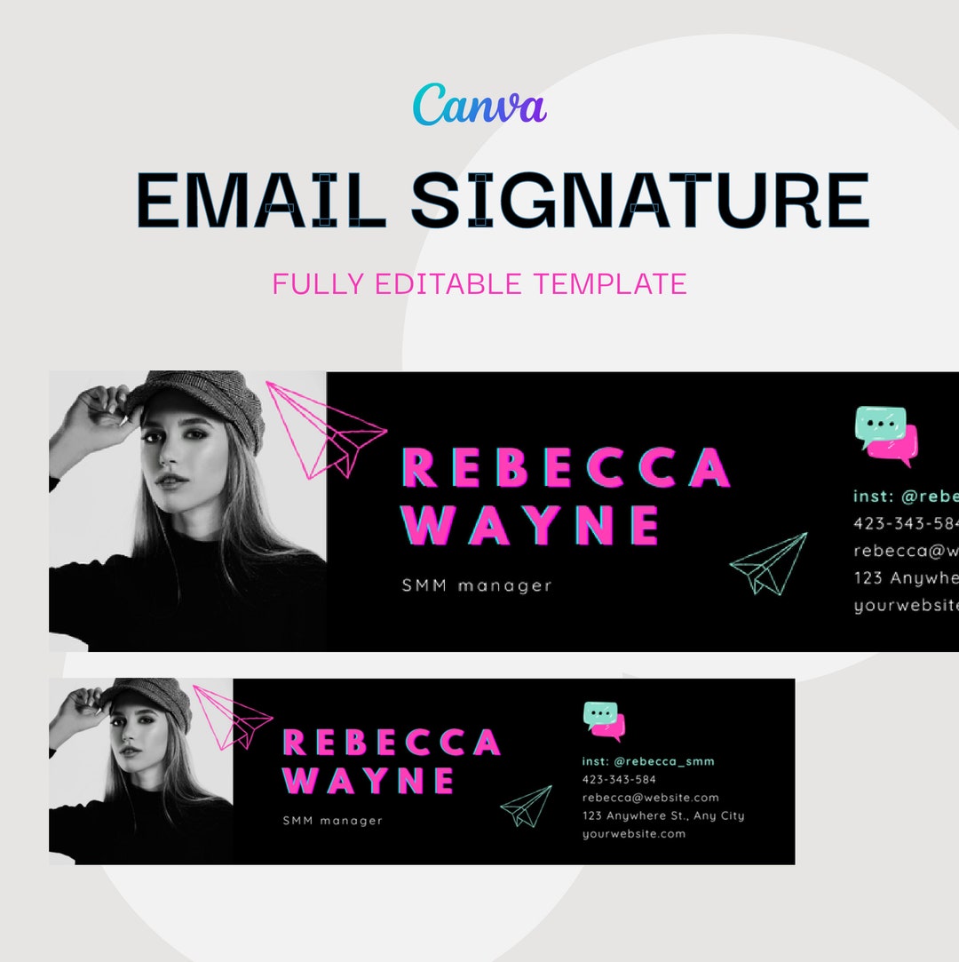 Professional Email Signature Template for Social Media Managers ...