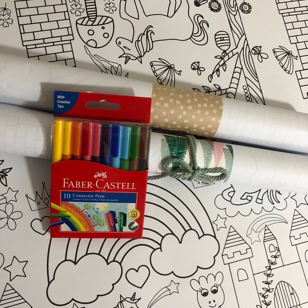 Colouring in Pack With Connector Pens - Etsy