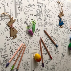 Metres of Easter Colouring in on a Paper Table Runner X 3 - Etsy