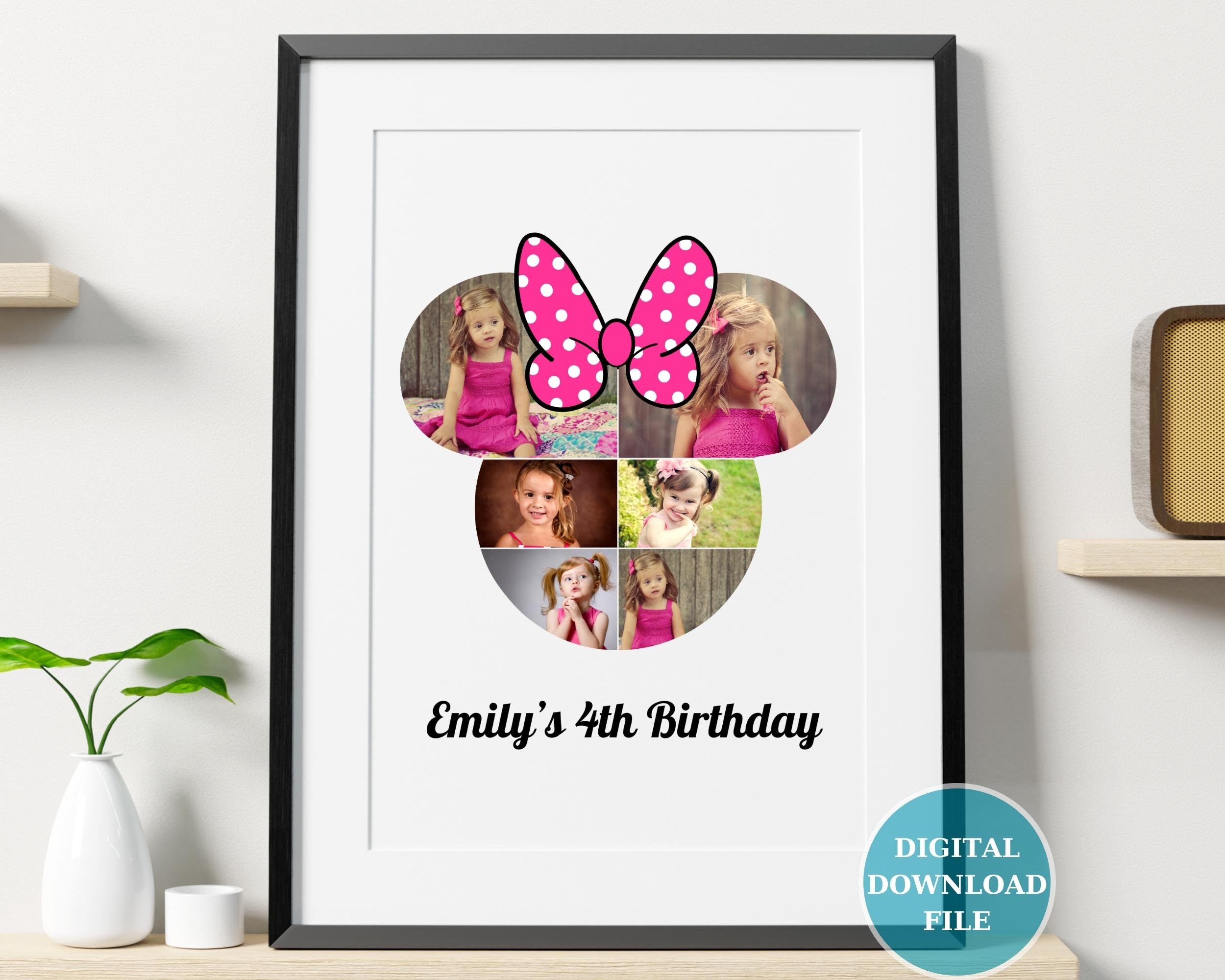 Minnie Mouse 6-piece Photo Collage - Adorable and Unique Gift - Etsy
