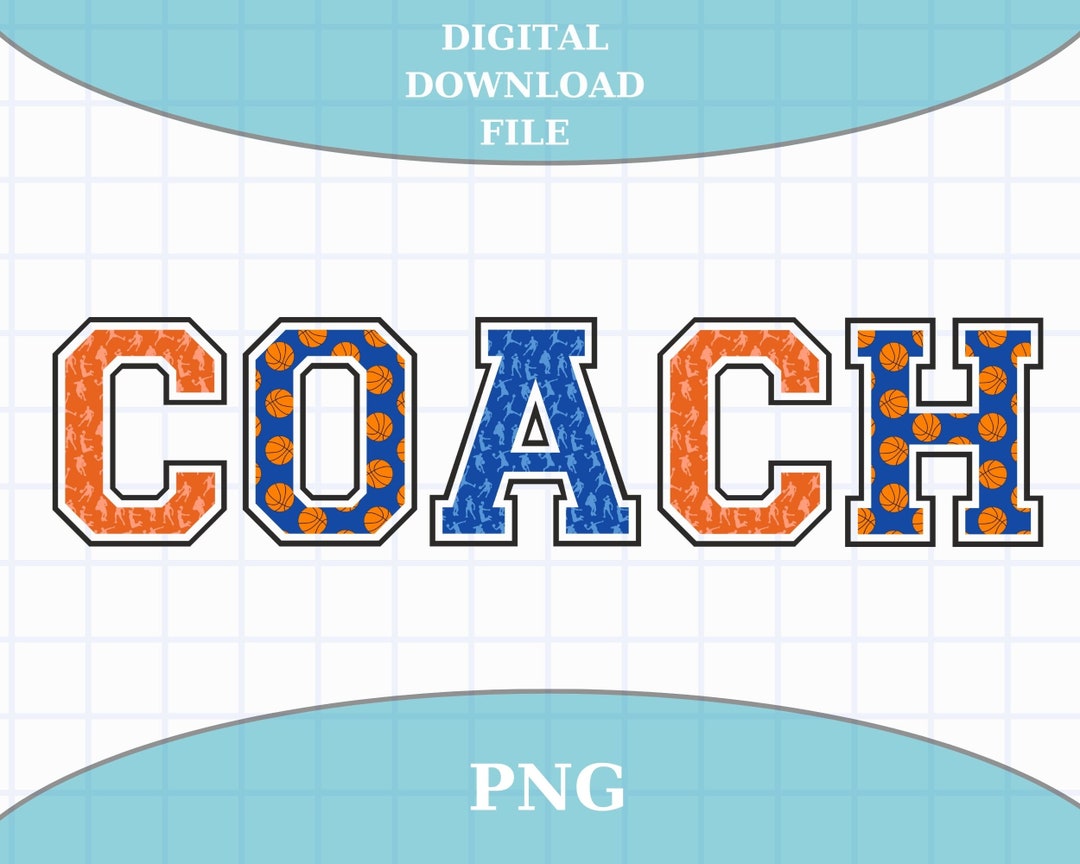 Coach Sublimation Template With Editable Coach Font Design Download ...