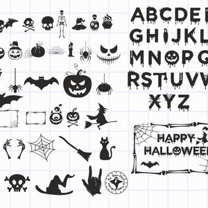 Halloween Alphabet, Halloween SVG Bundle, Halloween Alphabet PNG ...