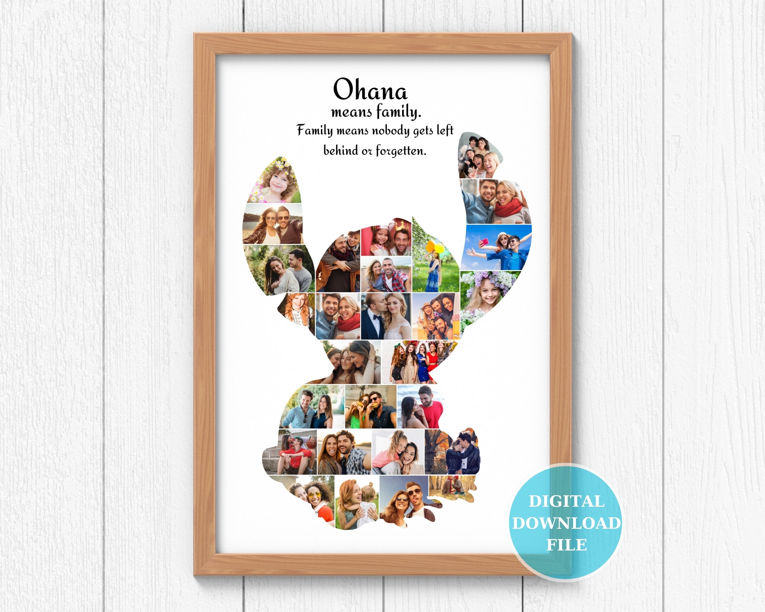 Customized Photo Collage Wall Art for Home Decor Digital Printable ...