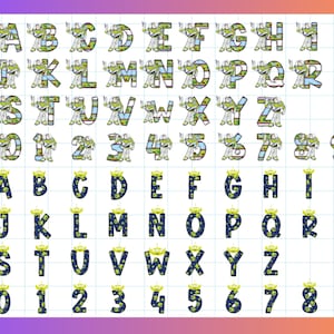 Toy Story Alphabet PNG Bundle | Doodle Letters & Numbers for Birthday ...