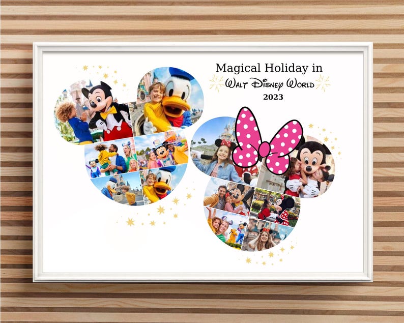 Disney Vacation Photo Collage – Mickey & Minnie Custom Print – Magical ...