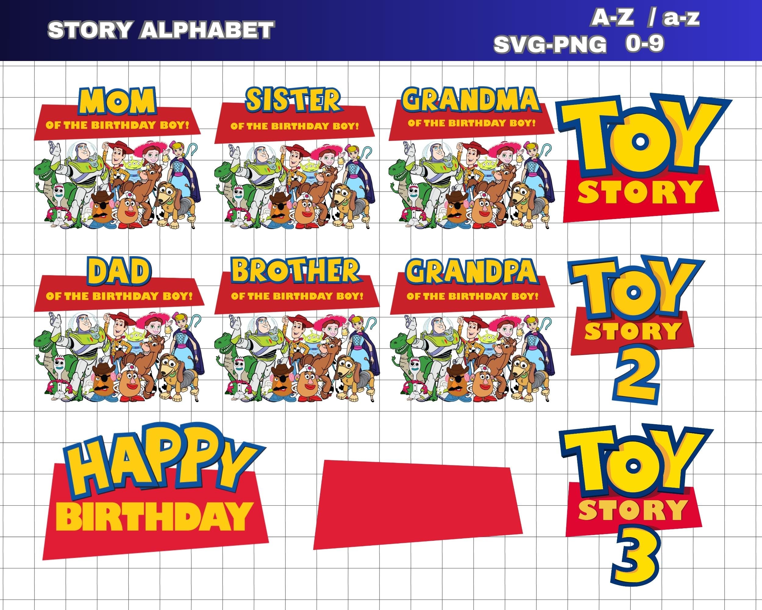 Toy Story Font SVG PNG – Toy Story Alphabet Letters and Numbers – Bonus ...