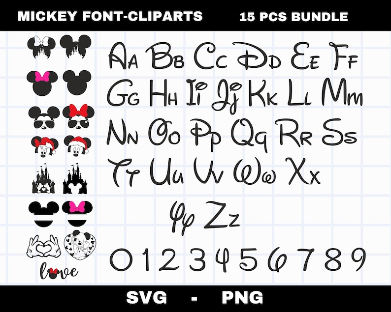 Mouse Alphabet Font SVG, Mouse Letters Font, Mouse TTF, Customize Gift ...