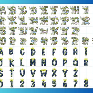 Toy Story Doodle Letters Alphabet Font Bundle | Story Clipart PNG ...