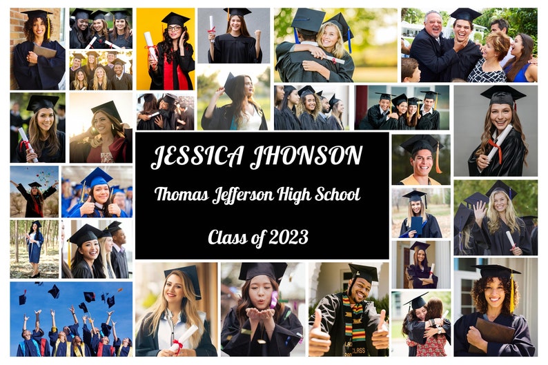 Printable Graduation Gift Grad Photo Collage Class of 2023 - Etsy