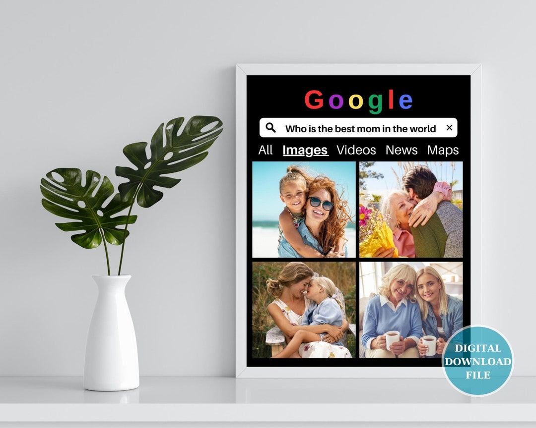 Editable Google Photo Collage Template | Digital Print | Mother's Day ...