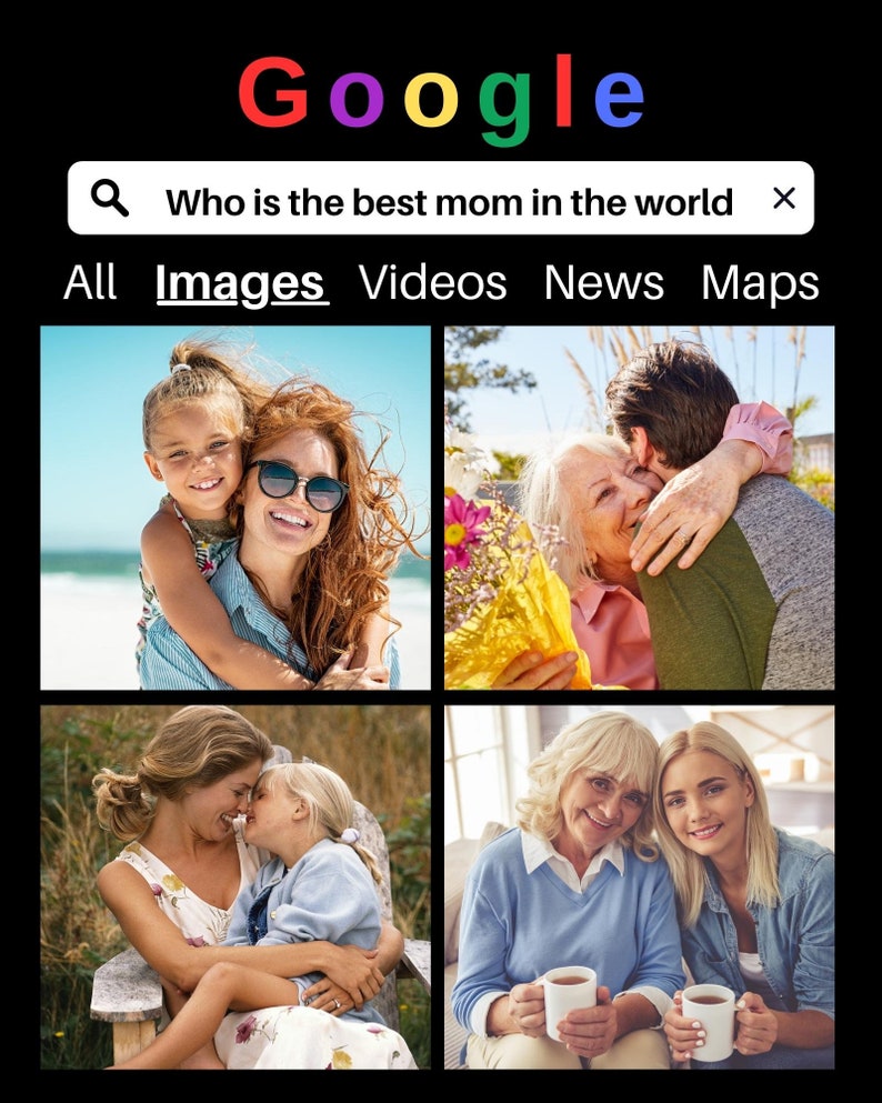 Editable Google Photo Collage Template | Digital Print | Mother's Day ...