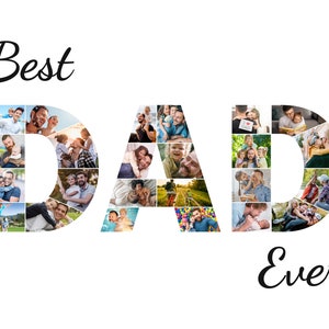 Dad Photo Collage, Gift for Daddy, Father Day Photo Collage, Birthday ...