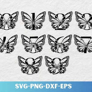 Monogram Frame Alphabet, Butterfly Monogram Alphabet SVG, PNG, Eps, Dxf ...