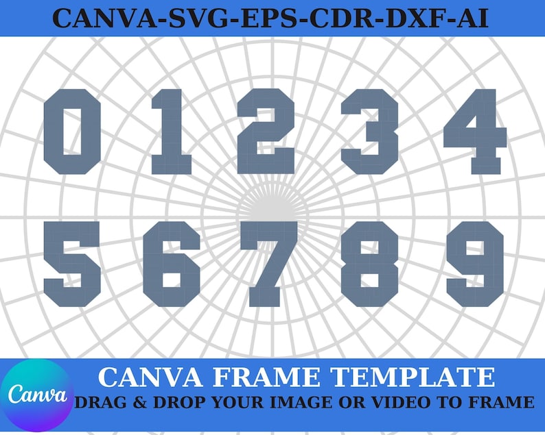 Editable Number Collage Design on Canva Customizable Photo Template ...
