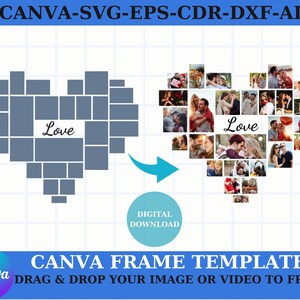 Love Heart Photo Collag | Love Collage | Digital Photo Collages ...