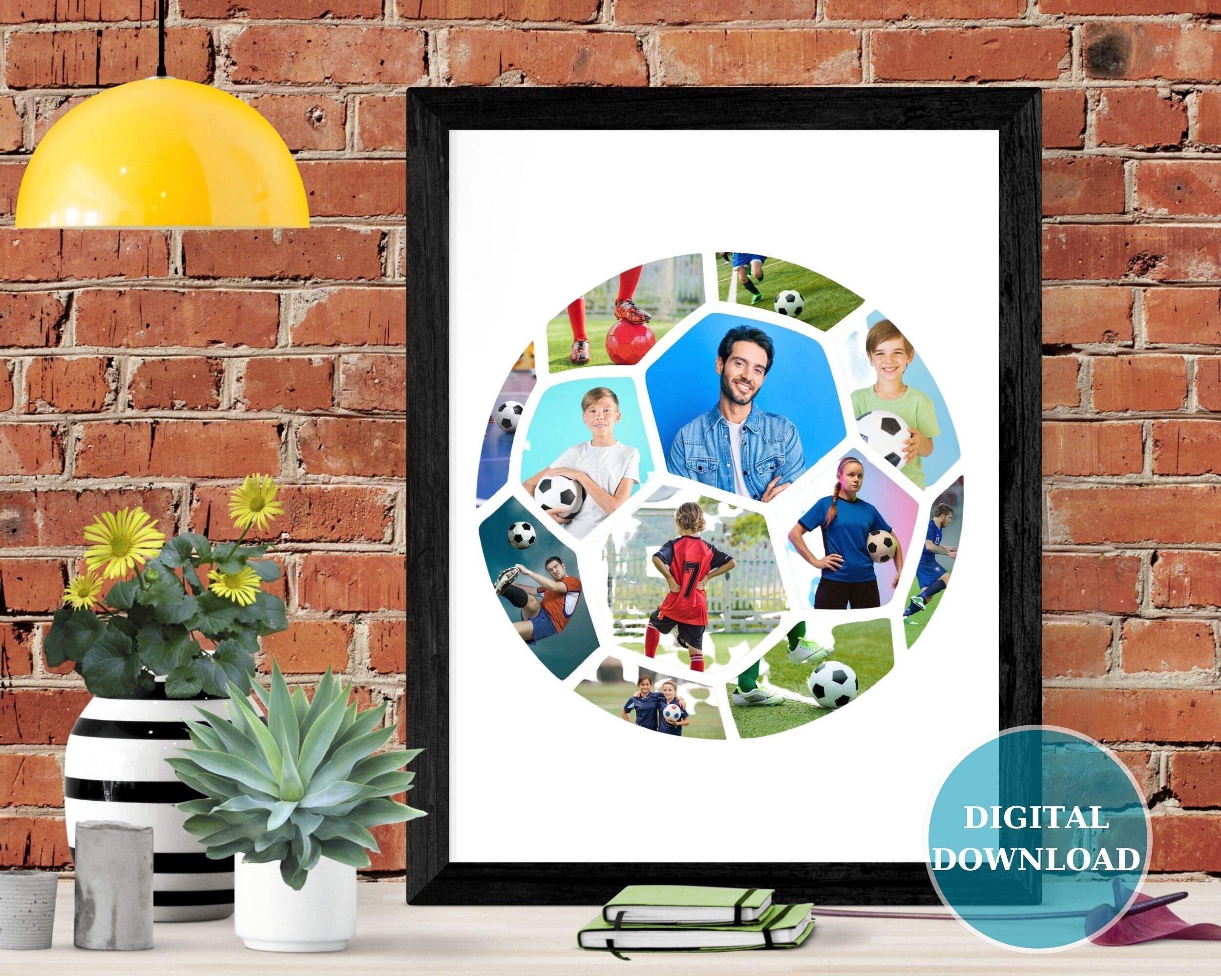 Football Photo Collage Canva Soccer Photo Collage Template Design Photo ...