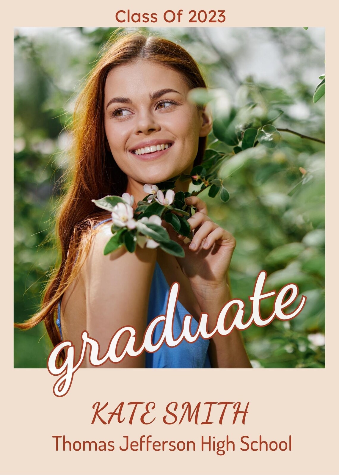Graduation Invitation Template, Class of 2023 Graduation Card, Editable ...