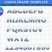 Split Half Letters Alphabet Font Blank Transparent Canva Frame Template ...