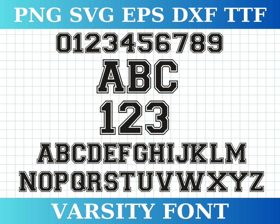 Varsity Font SVG, Varsity Letters SVG, Sports Alphabet, College Jersey ...