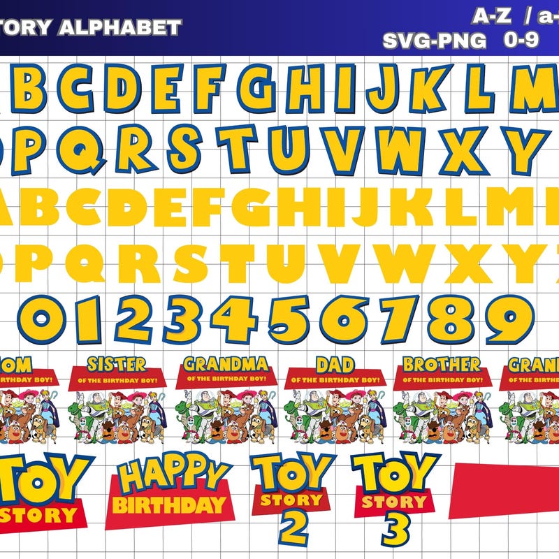 Toy Story Numbers - Etsy