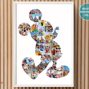 Mickey Mouse Photo Collage, Mickey Disney Frame, Capturing 47 Magical ...