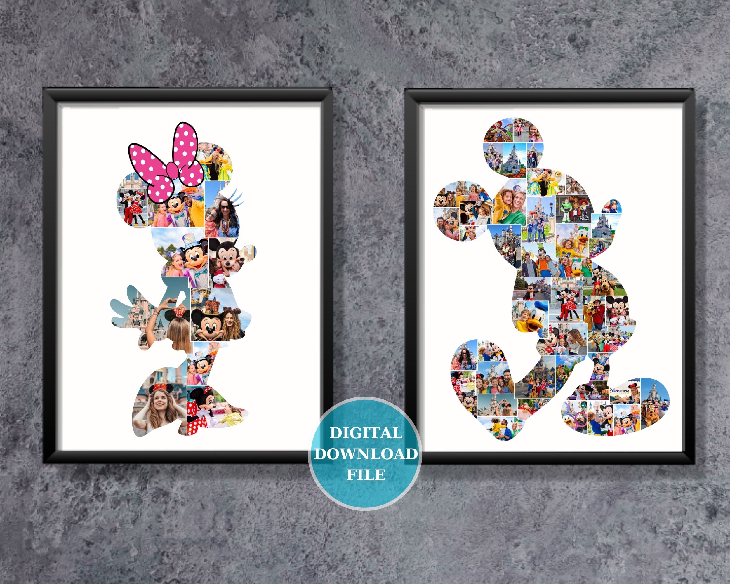 Discover Mickey and Minnie Mouse Wonders: Enchanting Collage Set - Etsy