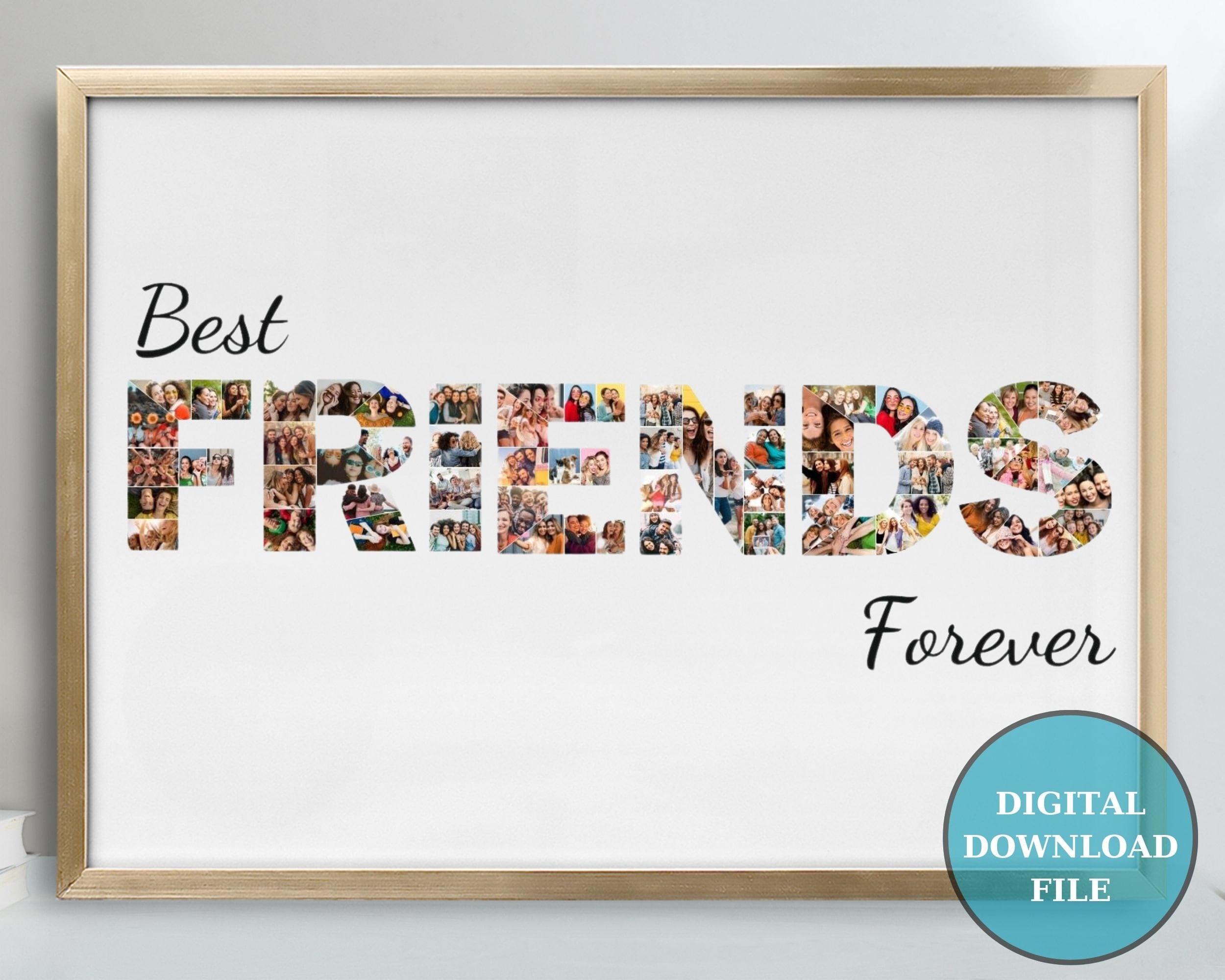 Friends Photo Collage, Gifts for Friends, Custom Gift, Friendship Gift ...