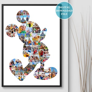 Mickey Mouse Photo Collage, Mickey Disney Frame, Capturing 47 Magical ...