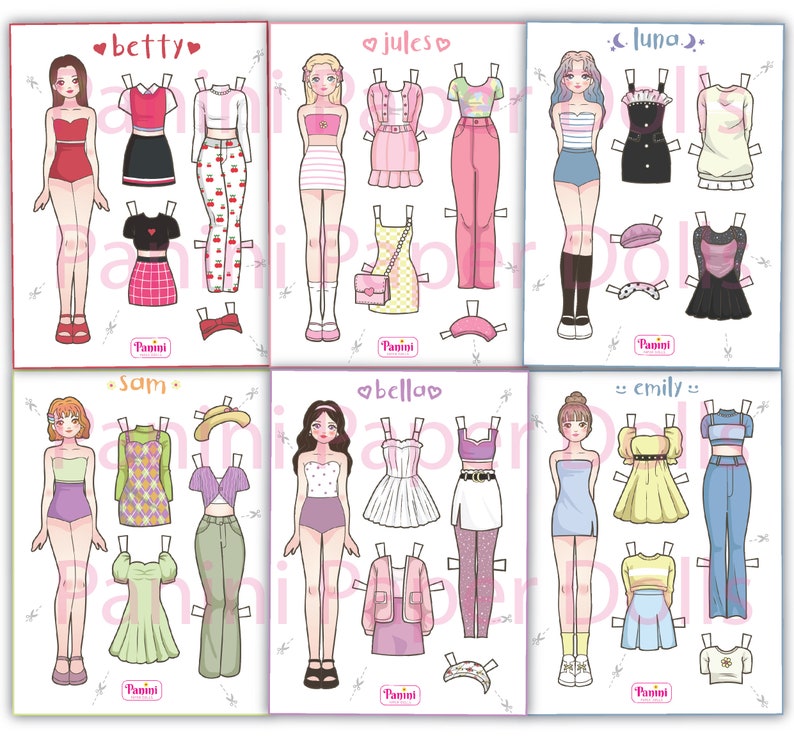 Printable Paper Doll Dress up Girls Korean Paper Doll Kpop Doll ...