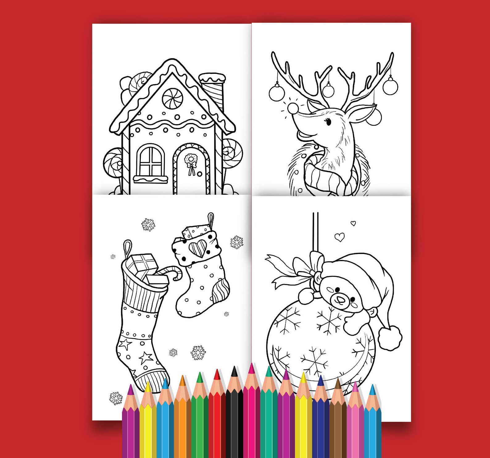 20 Christmas Coloring Pages | Activity Pages for Christmas | Coloring ...