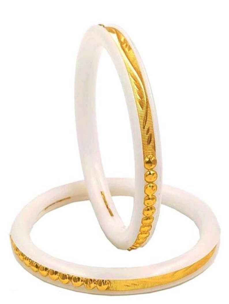 Traditional Bengali Gold Binding Bangles, Shakha Pola Bangles, Red ...